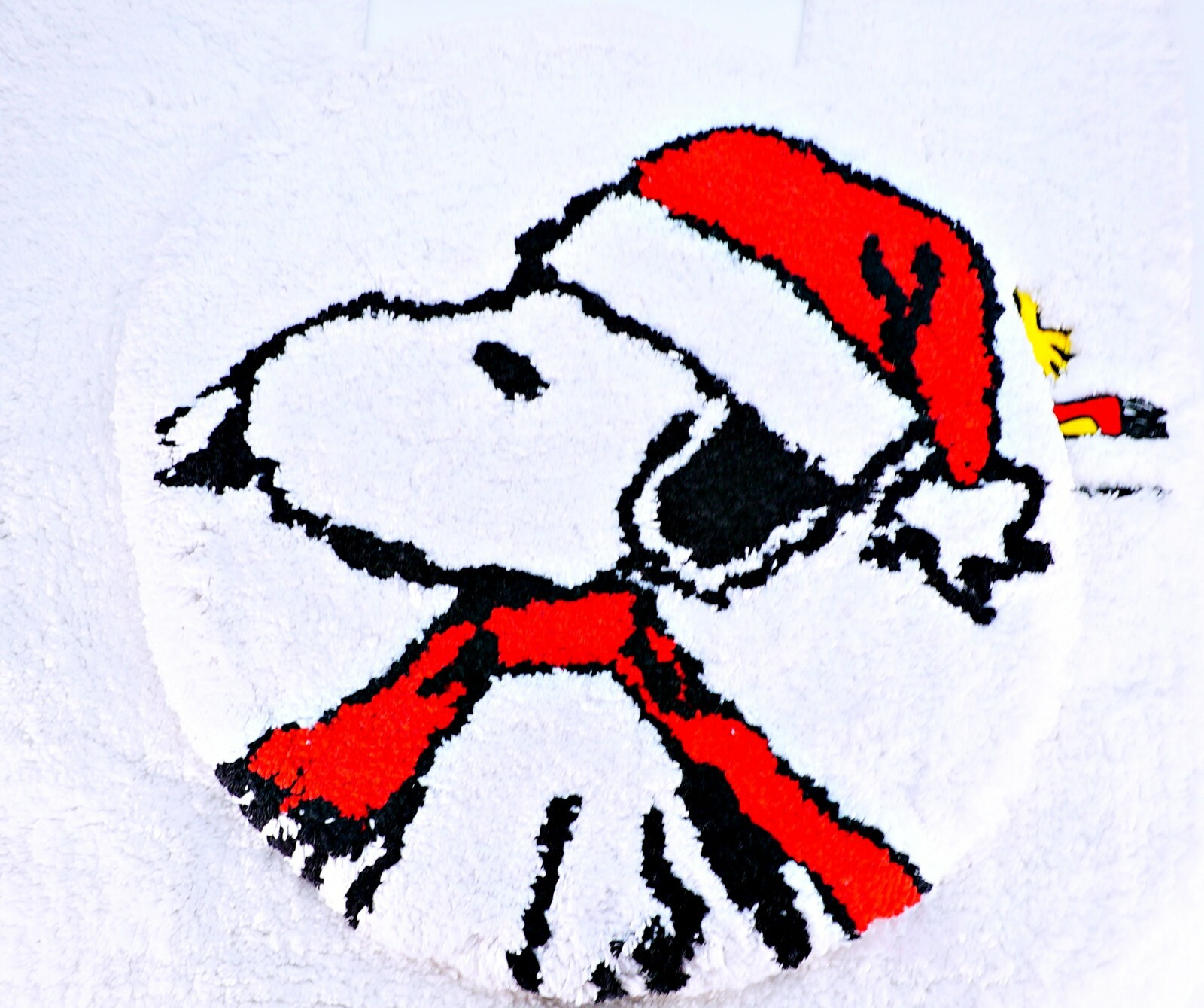 2 Piece Peanuts Snoopy Christmas Bath Set Toilet Lid Cover & Rug ...