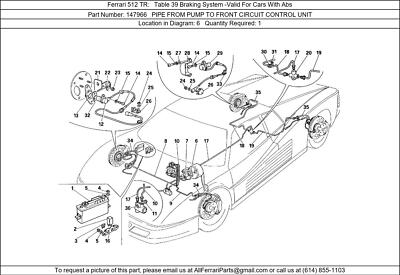 Ferrari Part 147966 Brake Pipe LHD | eBay