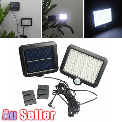 56 LED Solar Powered Flood Light Motion Sensor Garden Outdoor Security ...