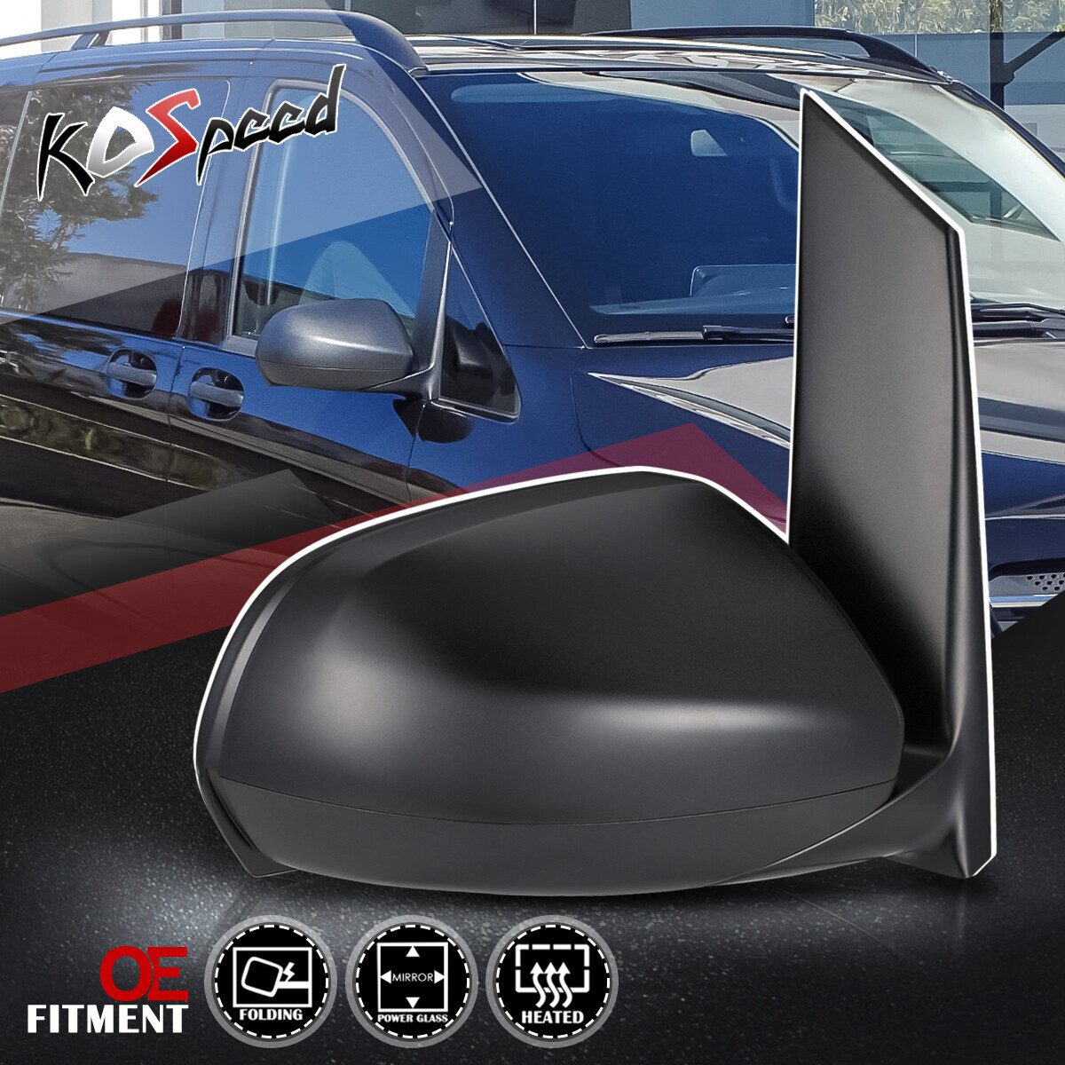 Passenger Side Powered Heated Rear View Mirror for 16-19 Mercedes-Benz ...