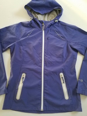 FREE COUNTRY Women's Small Soft Shell Jacket Purple Zip Pockets Hooded ...