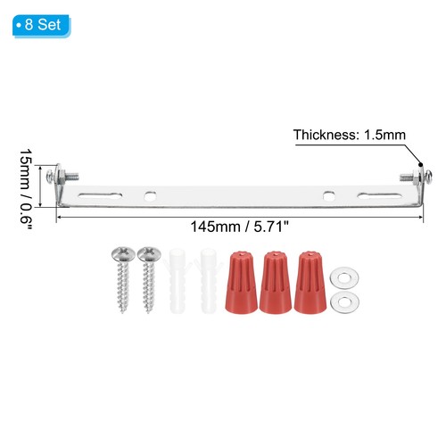 8 Set 145mm (5.71") Universal Light Fixture Mounting Bracket Kit with Screw 639664508630| eBay