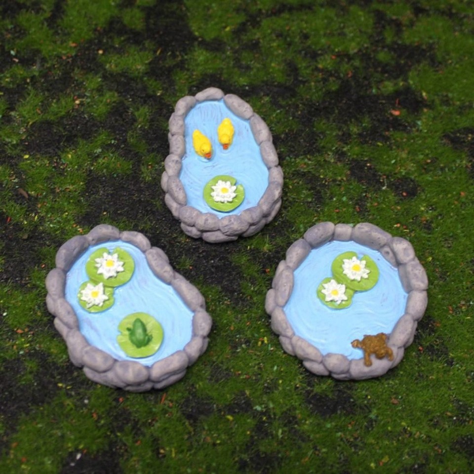 Simulated Pool Decoration Micro-Landscape Cute Animal Pool ...