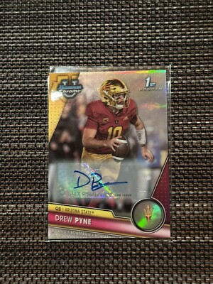 2023 1st Bowman Chrome U Drew Pyne Arizona State Auto Refractor /499 ...