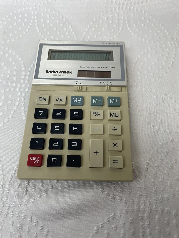 Radio Shack EC-2013 CALCULATOR Dual Powered Portable Desktop | eBay
