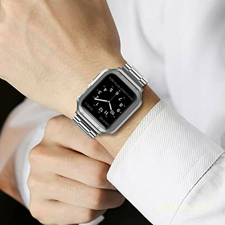 Metal iWatch Strap Band Case For Apple Watch Series 11 10 9 8 7 6 5 4 ...