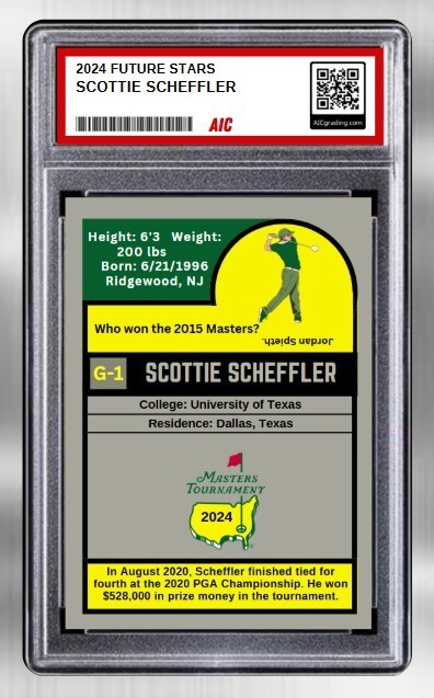 2024 Scottie Scheffler Future Stars PGA Masters Card #G-1 Mint Graded ...