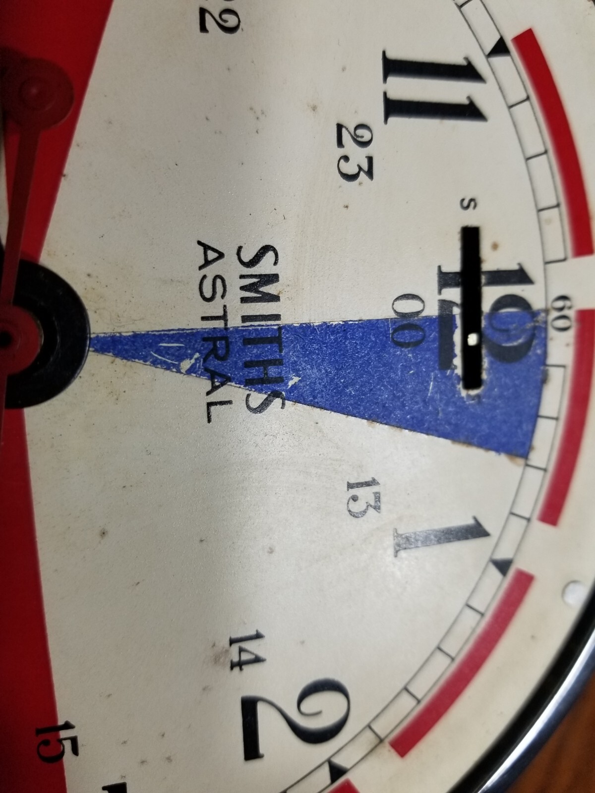 Smiths Astral Vintage Ships Radio Room Clock BLUE Red Segments ...