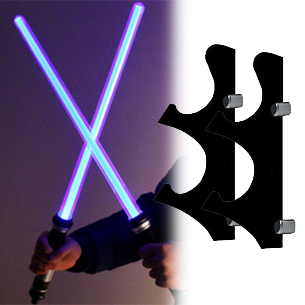 Hanging Katana Wall Mount Double Layer Home Decor Black Display Sword ...