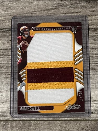 2022 Panini Absolute Sam Howell ROOKIE JUMBO PATCH /49 RC | eBay