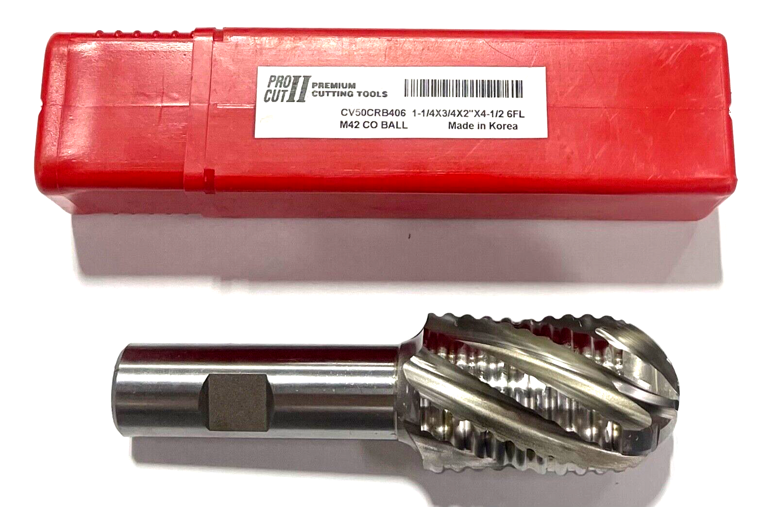 ProCut 1-1/4" Cobalt M42 Ball Nose Roughing End Mill 6 Flute Coarse ...