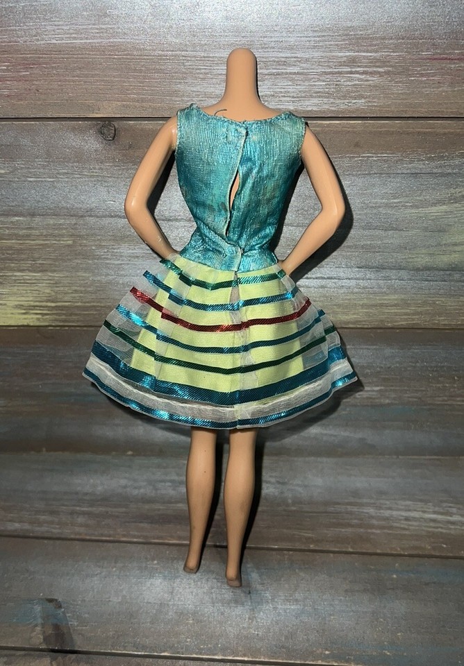Vintage Barbie MOD Clothes - Twinkle Togs #1854 Blue Party Dress *top ...