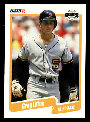 Greg Litton 1990 Fleer #61b San Francisco Giants BUY3GET1FREE | eBay