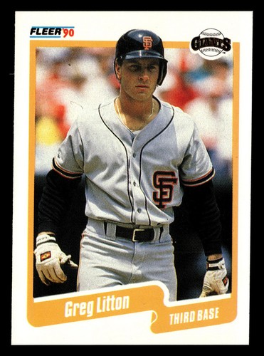 Greg Litton 1990 Fleer #61b San Francisco Giants BUY3GET1FREE | eBay