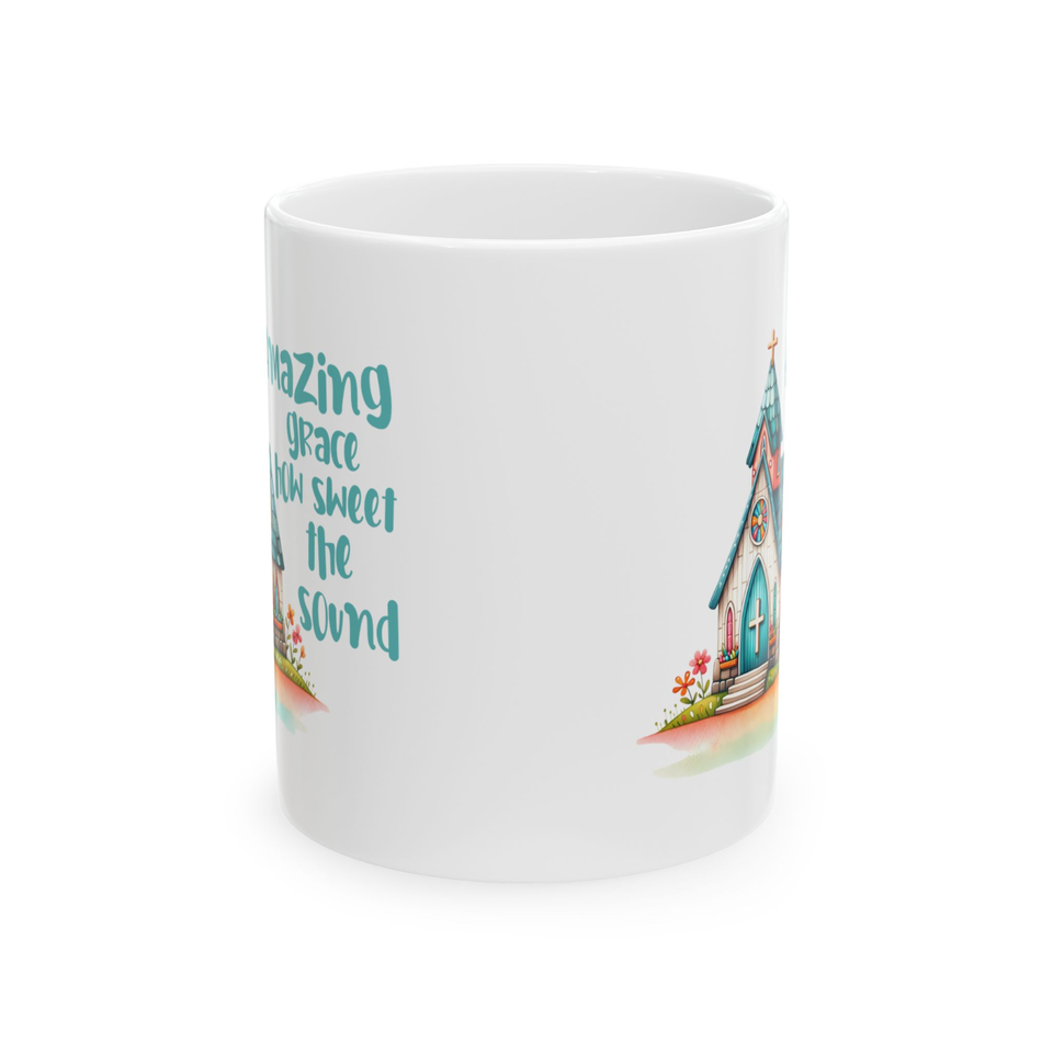 Christian Faith Church Mug Amazing Grace Religious Inspirational Coffee ...