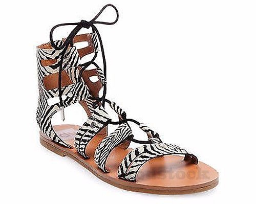DV for Target by Dolce Vita Gracelyn Lace Up Zebra Gladiator Sandals ...