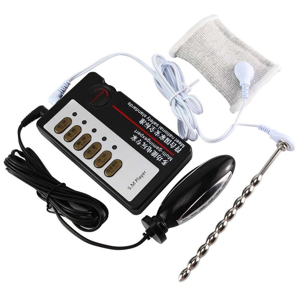 Men Electro E-Stim S-hock Male Penis Enhancer Stainless Anal Plug ...