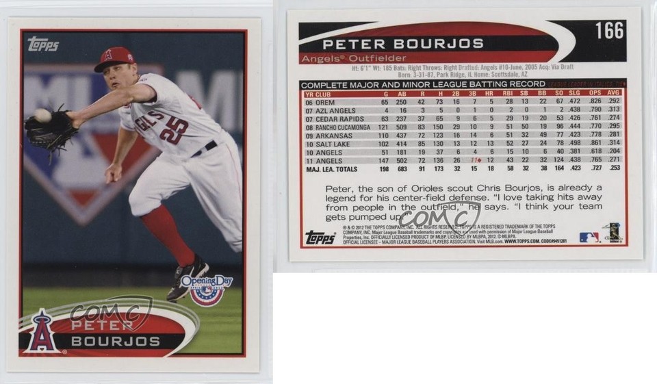 2012 Topps Opening Day Peter Bourjos #166 0nr3 | eBay