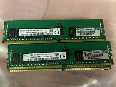 HP 16GB DDR4-2400 RDIMM 805349-B21 809082-091 3 X HYNIX 2 X SAMSUNG ...