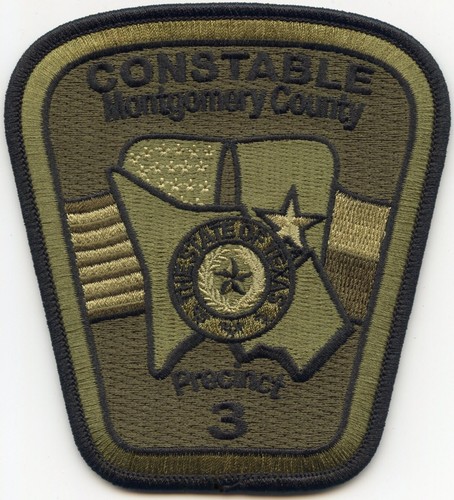 MONTGOMERY COUNTY TEXAS SUBDUED GREEN Precinct 3 CONSTABLE sheriff ...