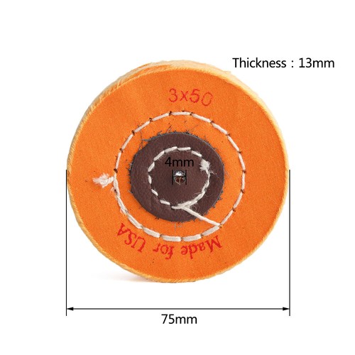 6pcs 2" 3" Mirror Polishing Cotton Cloth Wheel Buffing Buffer Pad Set ...