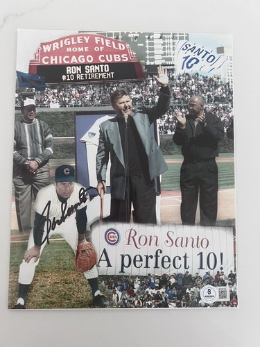 Ron Santo Signed 8x10 Photo BAS COA Chicago Cubs HOF Autographed ...