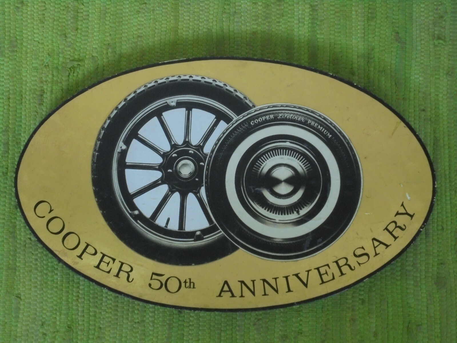 Vintage 1964 COOPER Tires SIGN 50th Anniversary 23x14 Gas Service ...