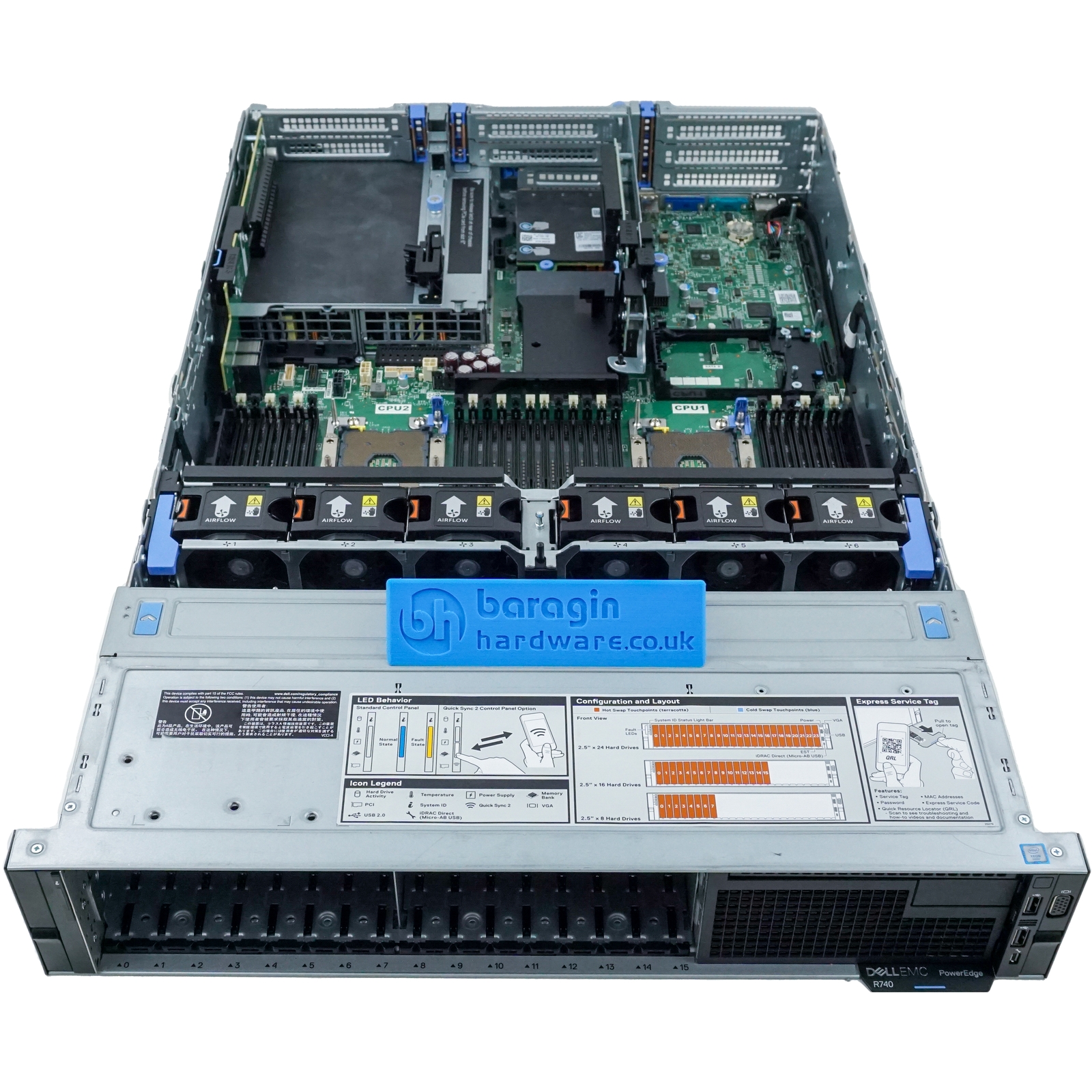 Dell PowerEdge R740 16SFF Server: 2x Xeon Gold 6126 12-Core 256GB RAM ...