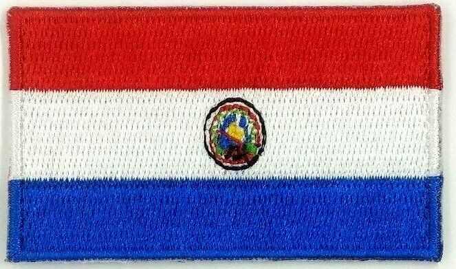 us seller small PARAGUAYAN PARAGUAY country FLAG sew Iron On Patch 1679 ...