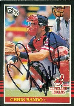 Chris Bando autographed Baseball Card (Cleveland Indians) 1985 Donruss ...