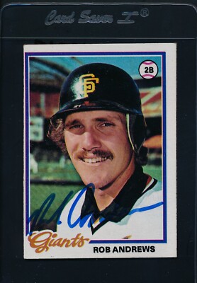 1978 Topps #461 Rob Andrews Giants Signed Auto *7587 | eBay