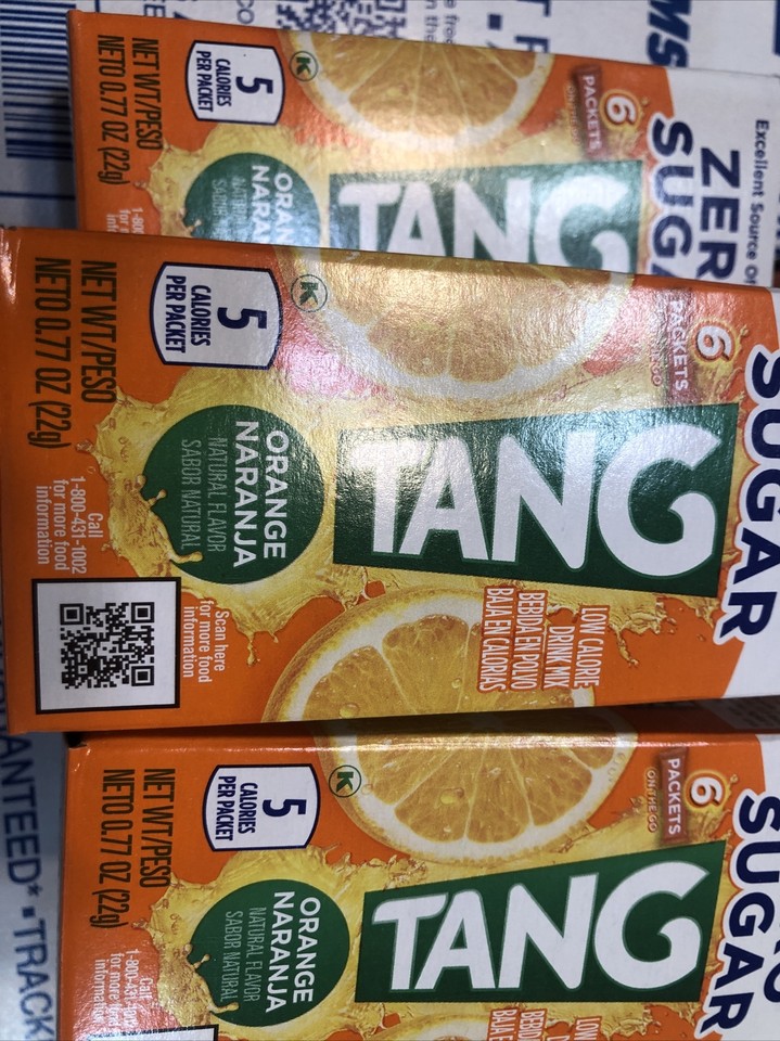 Sugar Free TANG On The Go .77oz each (6 Boxes, 36 packets Best By 2027 ...