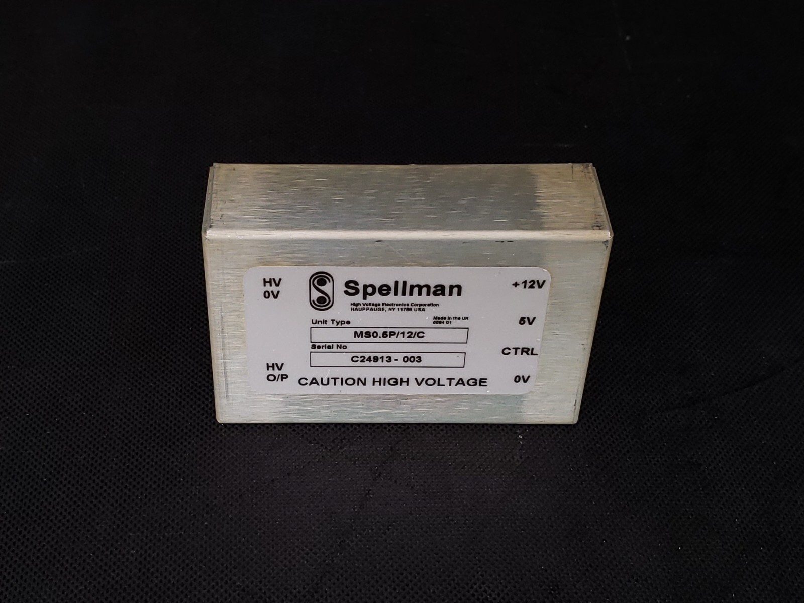 Spellman 500VDC / 6mA Adjustable High Voltage Power Supply MS0.5P12/C/I ...