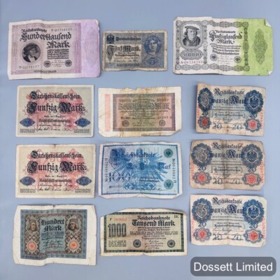 Vintage 1900s Paper Money Lot- Mark Reichsbanknote Germany/ German | eBay