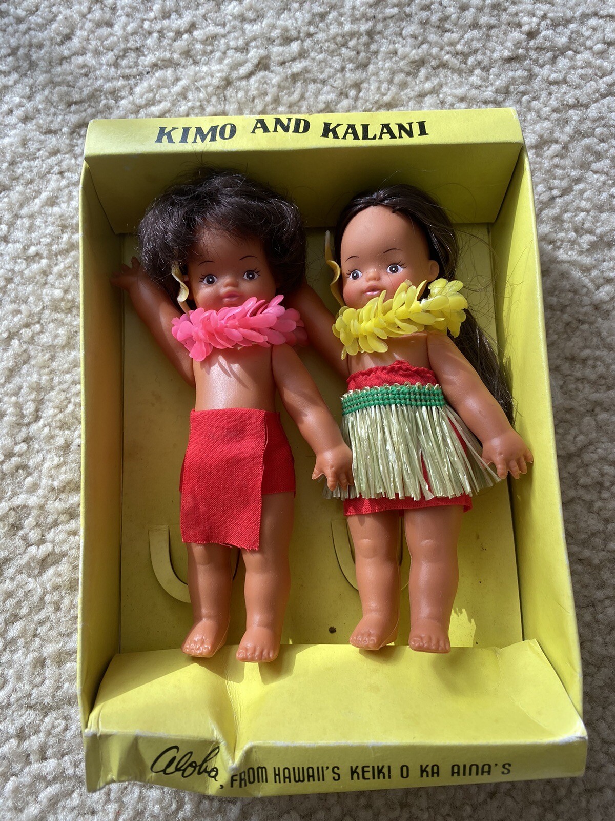 Vintage Hawaiian Dolls Souvenir Kimo and Kalani Doll Rare Hard To Find ...