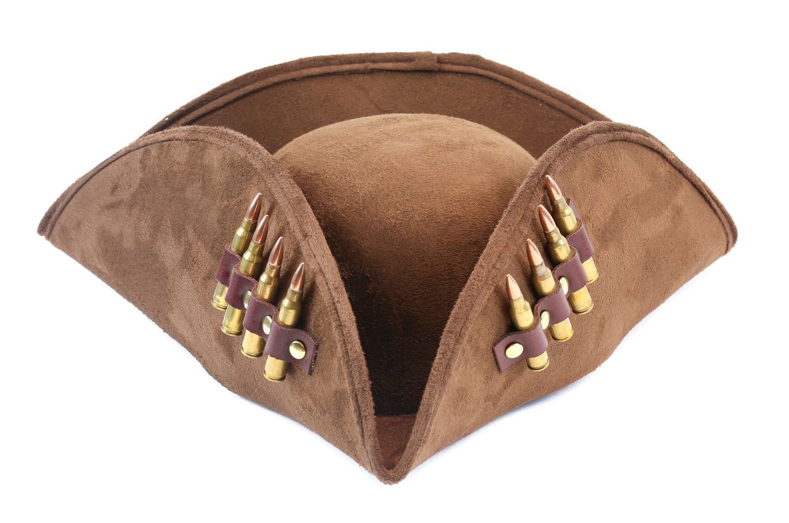 Brown Pirate Bullet Hat Captain Jack Sparrow Real .223 M16 Brass Bullet ...