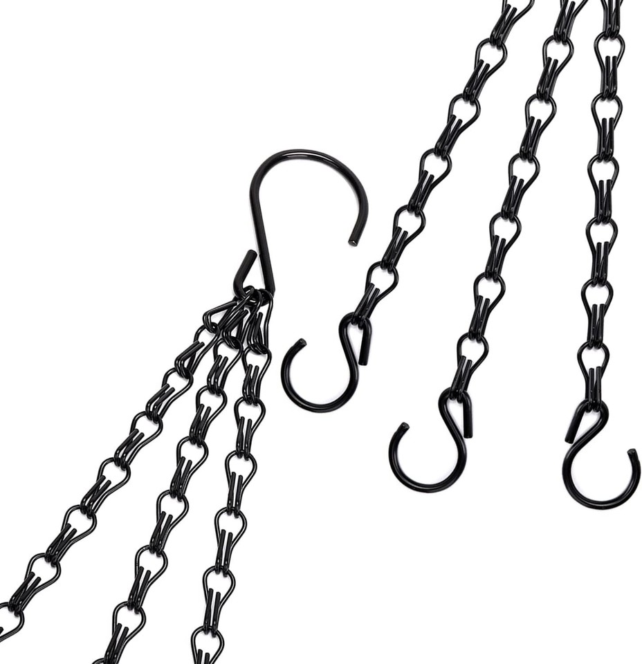 Heybe 20 Inch Hanging Basket Chain 3 Point Hanging Chains with Hooks ...