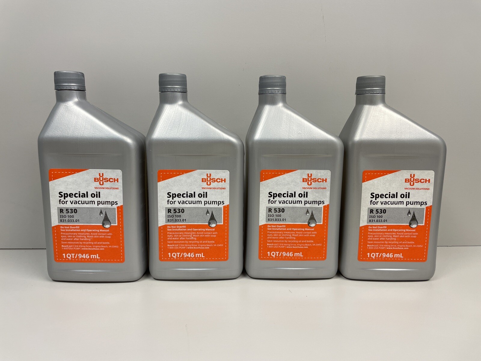 BUSCH R530 Vacuum Pump Oil # 831.033.01 - 4 Qts. / for sale online | eBay