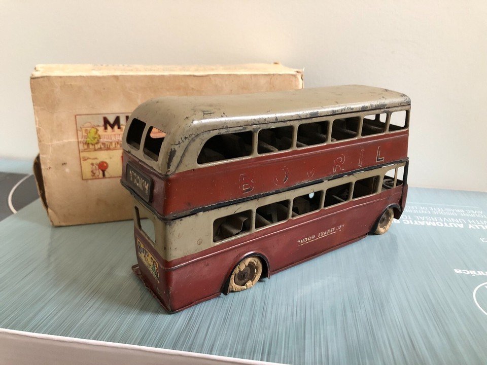 Tri-ang Minic pre-war Double Decker Bus - Lovely tinplate toy | eBay UK