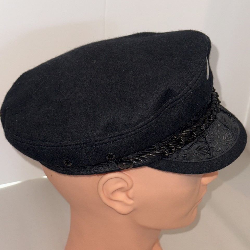 Authentic Greek Fisherman's Cap Made in Greece Black Wool Hat Free ...