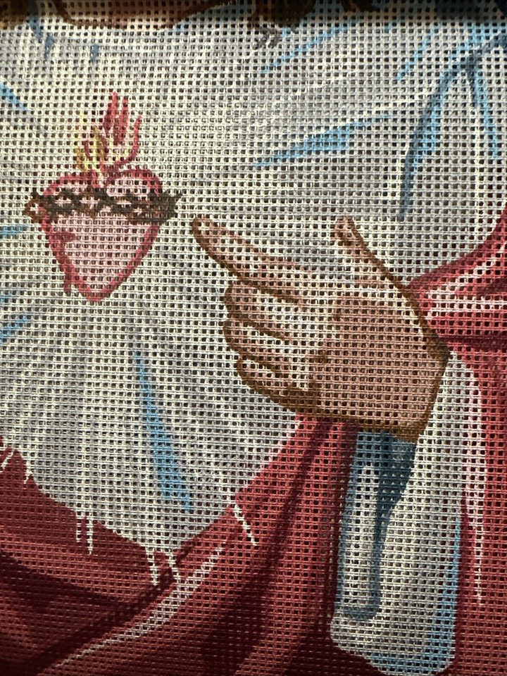 Printed needlepoint Tapestry Jesus sacred hart Canvas Only 45x60cm ...