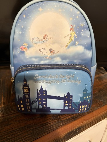 Loungefly Disney Peter Pan Second Star Glow in the Dark Mini Backpack NWT | eBay