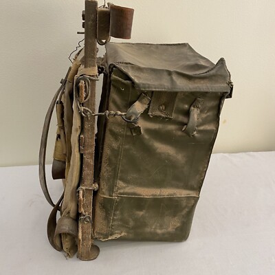 WWII German Army Wood Frame Radio Bag Tasche Wehrmacht leather RARE 22 ...