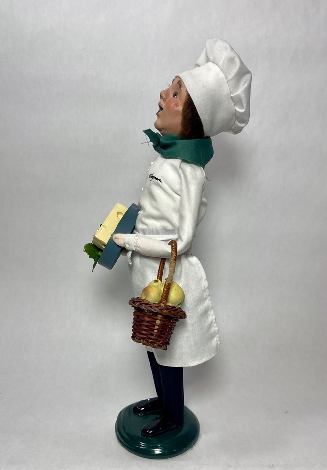 Byers Choice Caroler Wegmans Chef 2011 Cheese Tray Pear Basket Rare ...