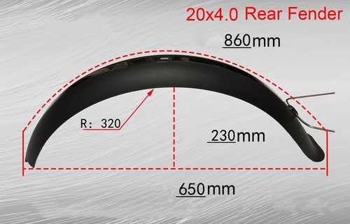20x4.0 20x5.0 Fat Tire Fender E-bike 20inch Snowboard Bicycle Mudguard ...