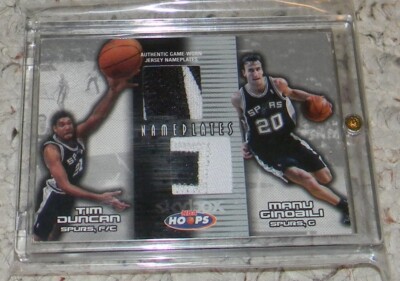 2004-05 Skybox: HOOPS - Tim Duncan / Manu Ginobili - Nameplates Patch ...