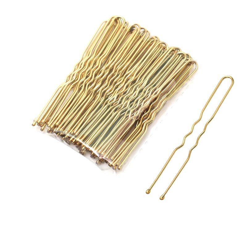 50Pcs Waved Hair Pins Bobby Bun Clips Kirby Grips Slides Black Blonde ...