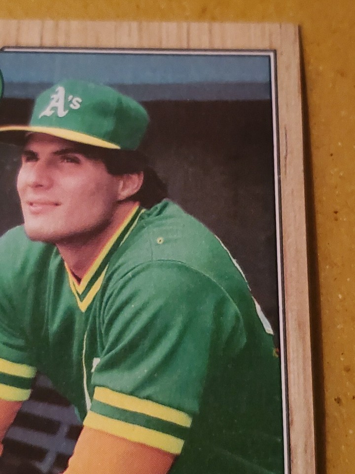 1987 Topps Baseball Card # 620 Jose Canseco, ( RC) (( Yellow Ink Error ...