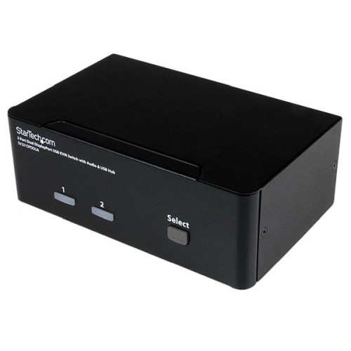 StarTech SV231DPDDUA 2 Port Dual DisplayPort USB KVM Switch Audio & USB ...