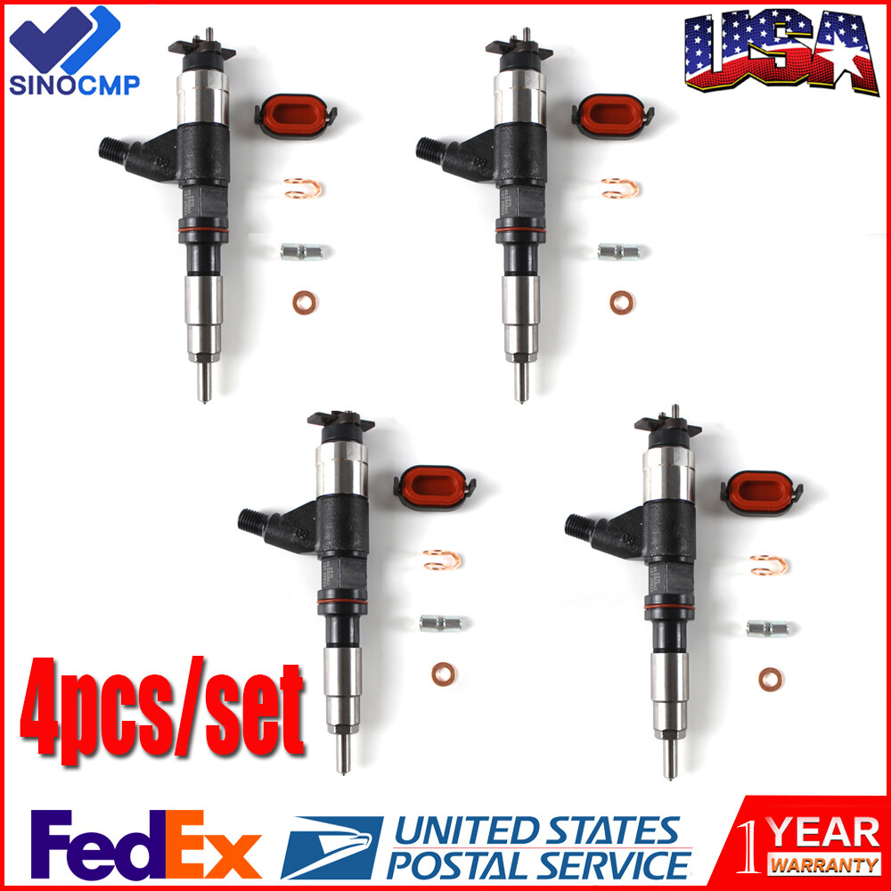 4pcs Common Rail Injector For John Deere RE546784 RE531209 RE530362 ...
